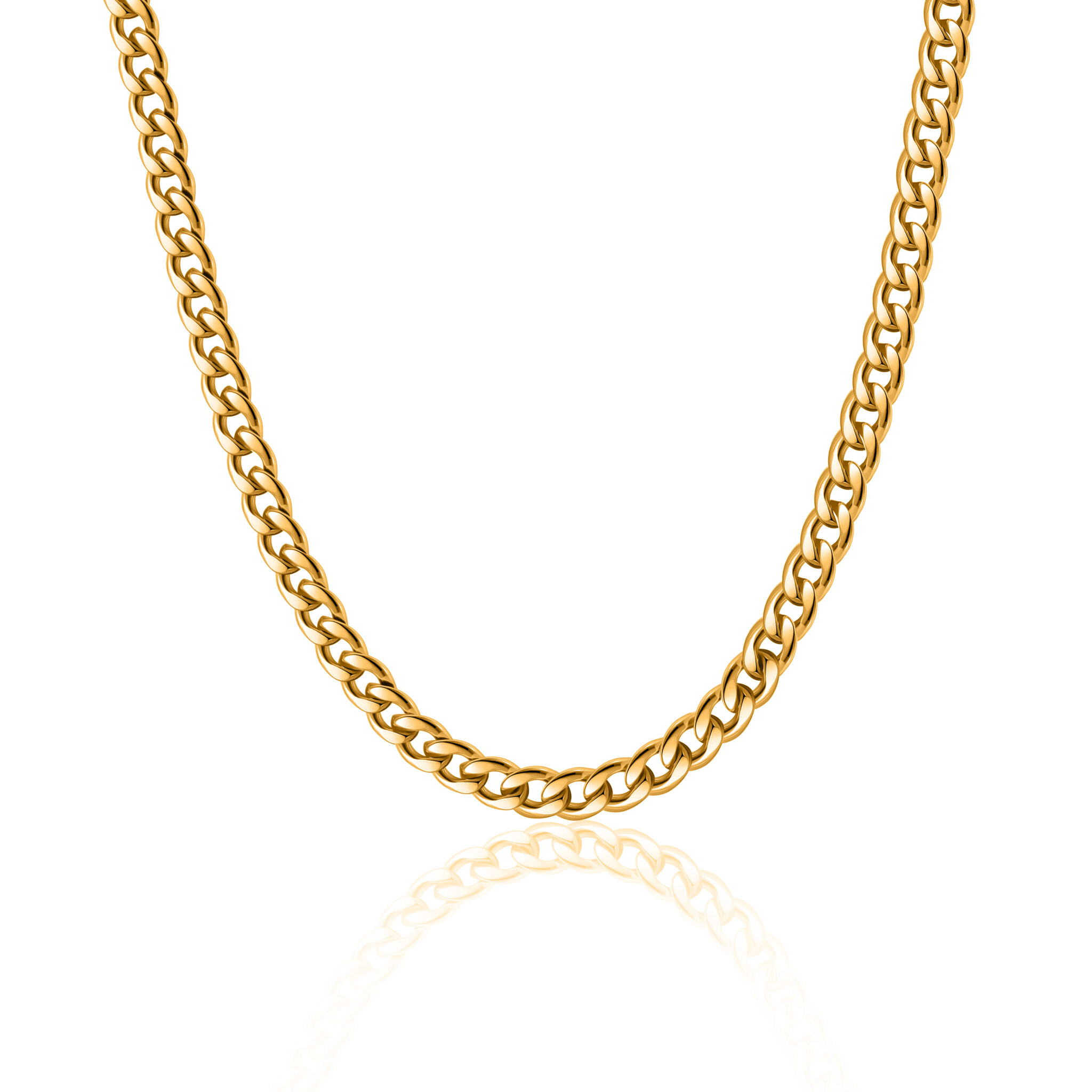 Mens Gold Cuban Chain | 8mm Width | Alfred & Co. London