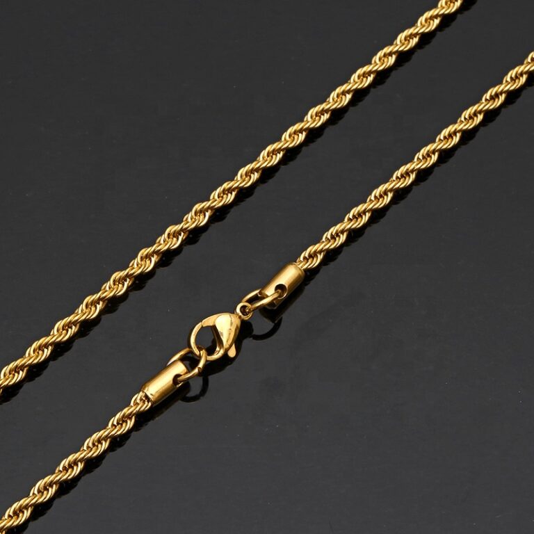 Mens Gold Rope Chain | 4mm Width | Alfred & Co. London
