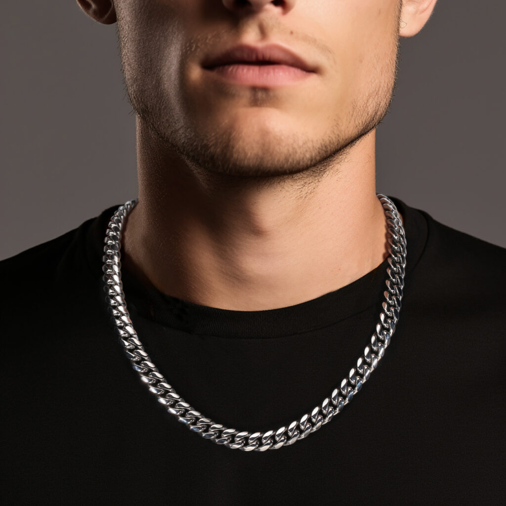 Silver Cuban Chain | 10mm Width | 20-22 Inches