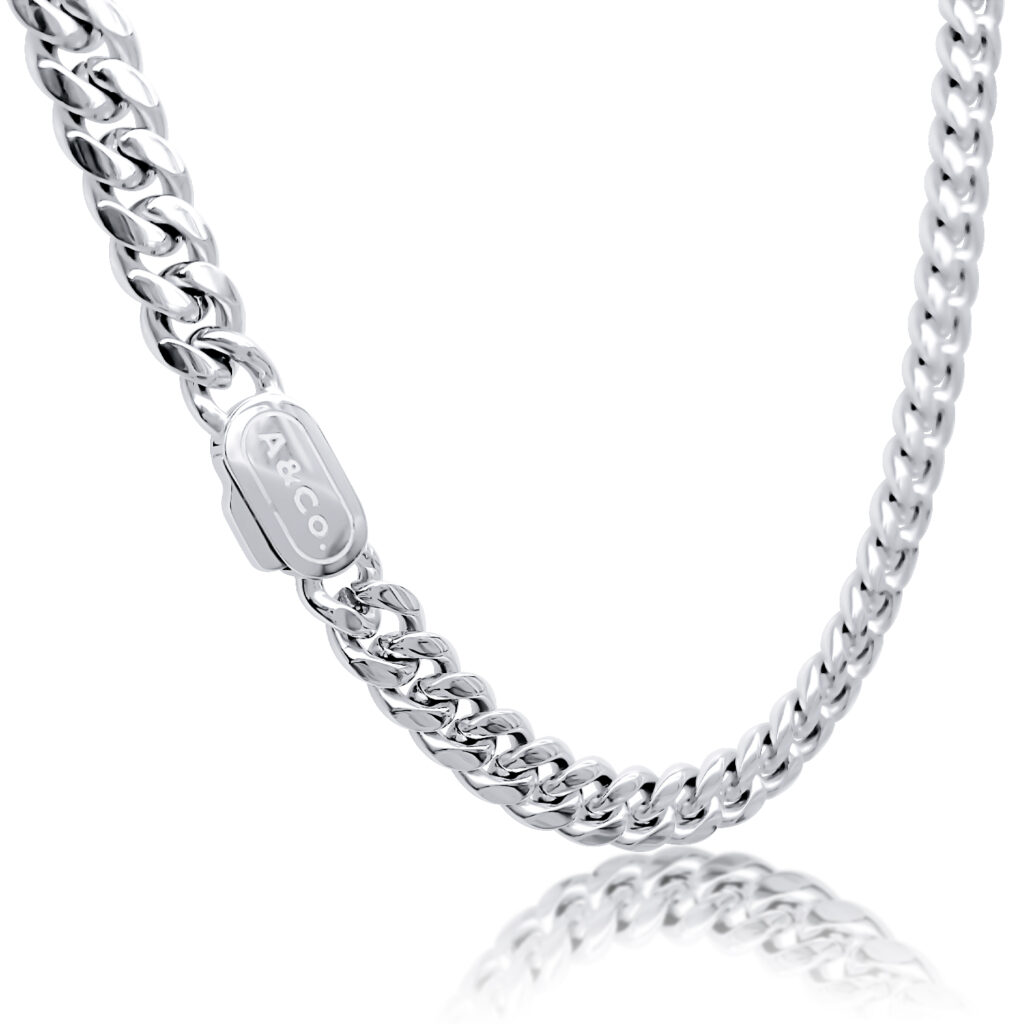 Silver Cuban Chain | 6mm Width | 20-22 Inches | Alfred & Co.