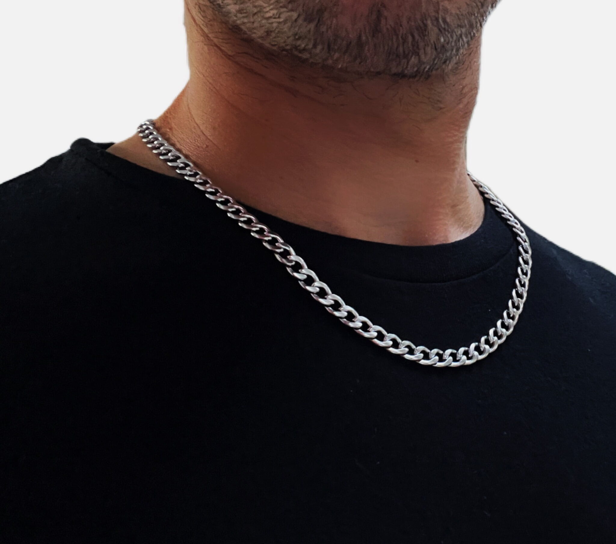 Mens Cuban Chain | 7mm Width | Stylish | Alfred & Co. London