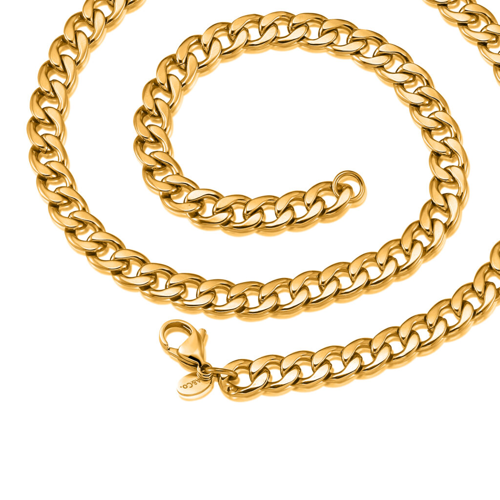 Gold Cuban Chain | 9mm Width | 20-22 Inches | Alpha