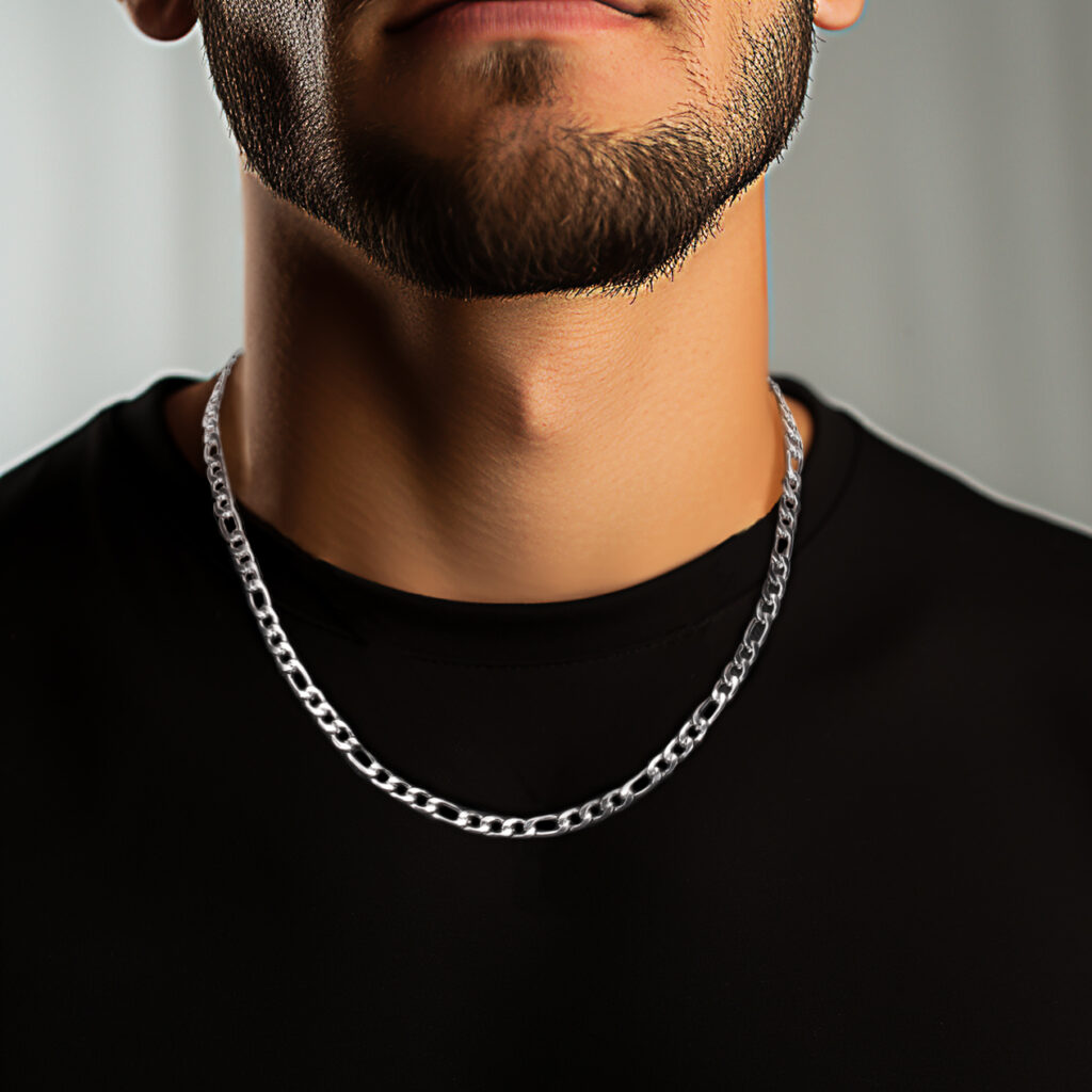 Silver Figaro Chain | 5mm Width | Alfred & Co. London