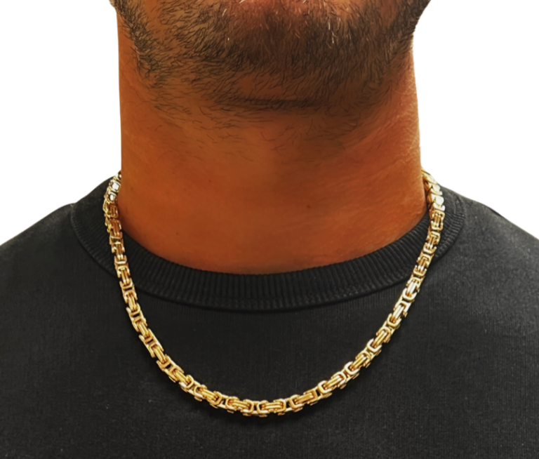 Gold Byzantine Chain Necklace | 5mm Width | 20 Inches