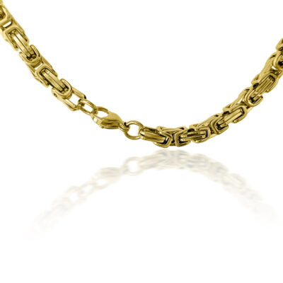 Gold Byzantine Chain Necklace | 5mm Width | 20 Inches