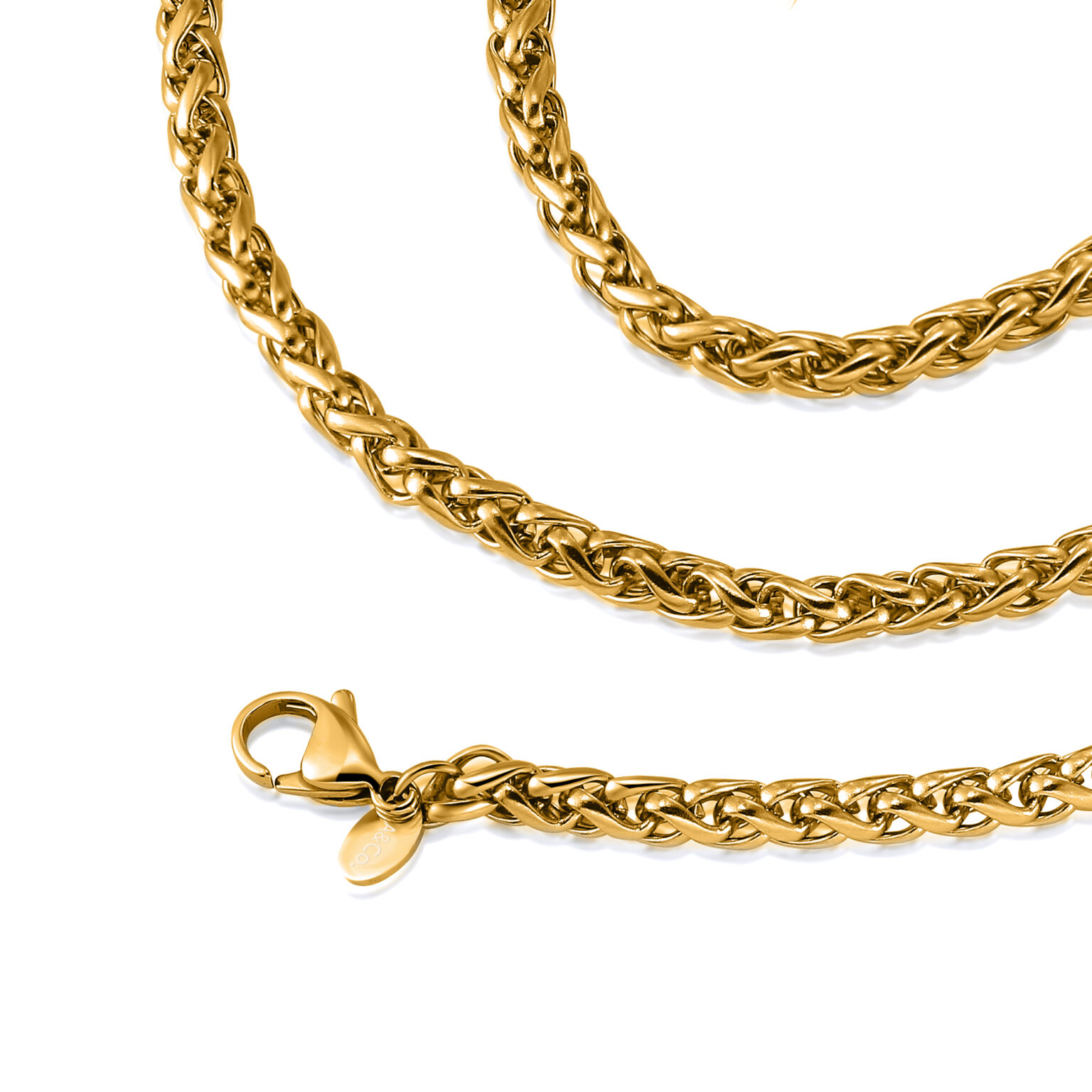 Gold Wheat Chain Necklace | 4mm Width | 20-22 Inches