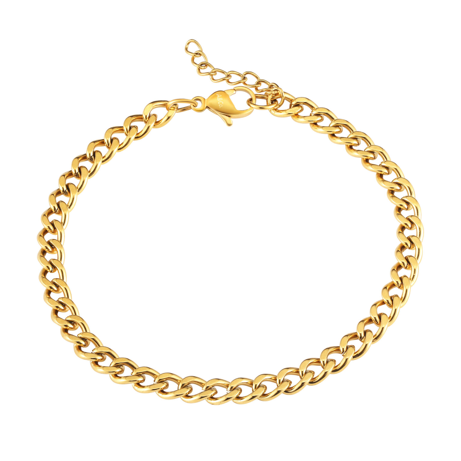 Mens Gold Bracelet | 5mm Width | Alfred & Co. London