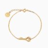 Crowned Heart Key Bracelet | Gold-TONE | Alfred & Co. London